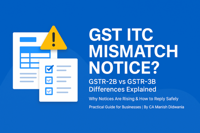 🔔 GST ITC Mismatch Notice (GSTR-2A / 2B vs GSTR-3B): Complete Practical ...